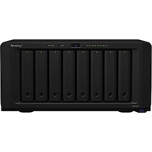 Synology DiskStation DS1819+ iSCSI NAS Server with Intel Atom 2.1GHz CPU, 8GB Memory, 16TB HDD Storage, DSM Operating System