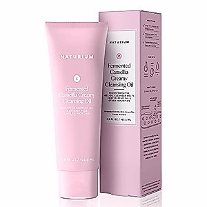 Naturium Camellia Creamy Cleansing Oil, Fermented Camellia Oil & Extract Plus Linoleic-Rich Oils, 3.5 oz