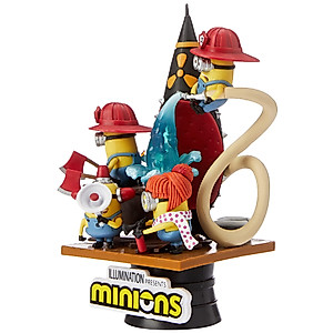 Beast Kingdom Minions: Fire Fighter DS-049 D-Stage Statue, Multicolor , 6 inches