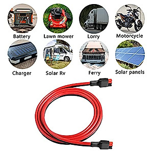 YAODHAOD 45A Battery Adapter Cable 14AWG,Solar Panel Extension Cable Connector Kit for Portable Solar Generator Power Station、Power Inverter and Renogy、Boulder 200 Solar Panels