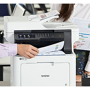 Brother Color MFC-L8900CDW Wireless All-in-One Laser Printer for Home Office - Print Copy Scan Fax - 33 ppm, 2400 x 600 dpi, 5" Touchscreen LCD, Duplex Printing, 70-Sheet ADF, NFC, Ethernet