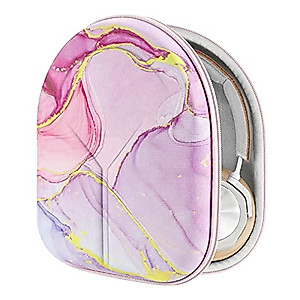 Geekria NOVA Shield Headphones Case for Foldable Over-Ear Headphones, Replacement Protective Hard Shell Travel Carrying Bag with Cable Storage Compatible with B&O Play H9i, H95, H9 Headsets (Pink)