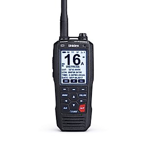 Uniden MHS335BT 6W Class D Floating Handheld VHF Marine Radio with Bluetooth, Text Message Directly To Other Vhf Text Message Capable Radios, IPX8 Submersible Design
