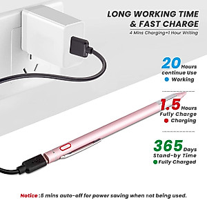 Stylus Pen for HP Envy X360 Touchscreen Laptop Pencil,Rsepvwy Active Stylus Digital Pencil with 1.5mm Ultra Fine Tip Stylus for HP Envy X360 Pen,Pink