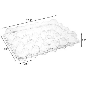 Hedume 7 Pack Cupcake Containers, 24 Counts Stackable Plastic Cupcake Boxes with Detachable Lid Perfect for Cupcakes, Muffin, BPA-free