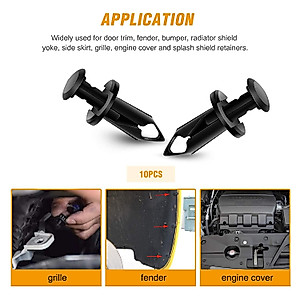 GOOACC GRC-70 35PCS Engine Under Cover Splash Shield Guard Body Bolts Bumper Fender Liner Push Retainer Fastener Rivet Clips , black