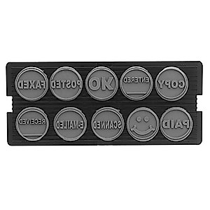 ExcelMark A-17 DIY Self-Inking Rubber Office Stamp Kit - Red and Blue Ink