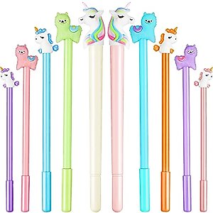 20 Pieces Cartoon Animal Pens, Including Alpaca Pens Unicorn Pens and Sheep Camel Gel Pen for Office School Supplies