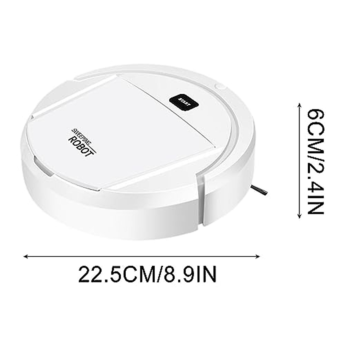 ichuanyi Robot Vacuum Cleaner,Sweeping Robot,Ultra Slim Quiet,Cleans Hard Floors to Medium-Pile Carpets,Integral Memory Multiple Cleaning Modes Vacuum Best (White)