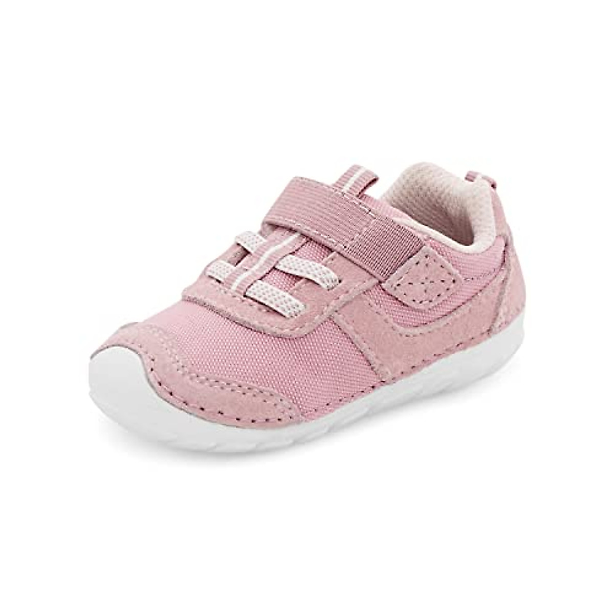 Stride Rite Baby Girls SM Zips Runner Sneaker, Pink, 3 Infant