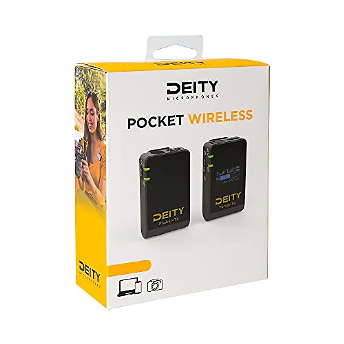 Deity Pocket Wireless 2.4G Microphone Receiver and 25mw Transmitter with One Button Pairing with Lav Microphone,USB Cable,TRRS Cable (Black)