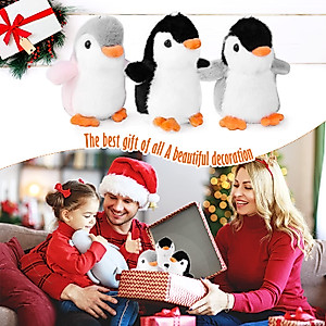 WXJ13 12 Pieces Mini Stuffed Animal Penguin Plush 4.3 Inch Small Penguin Stuffed Tiny Cute Hanging Plush Penguin for Party Favors Decorations Keychain Bag Decor(Black,Grey,Pink)