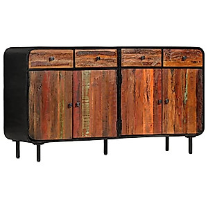 KTHLBRH Sideboard,Sideboard Buffet Storage Cabinet Buffet Console Table for for Kitchen Dining Living Room Entry Hallway Solid Reclaimed Wood 55.1"x13.7"x29.9"