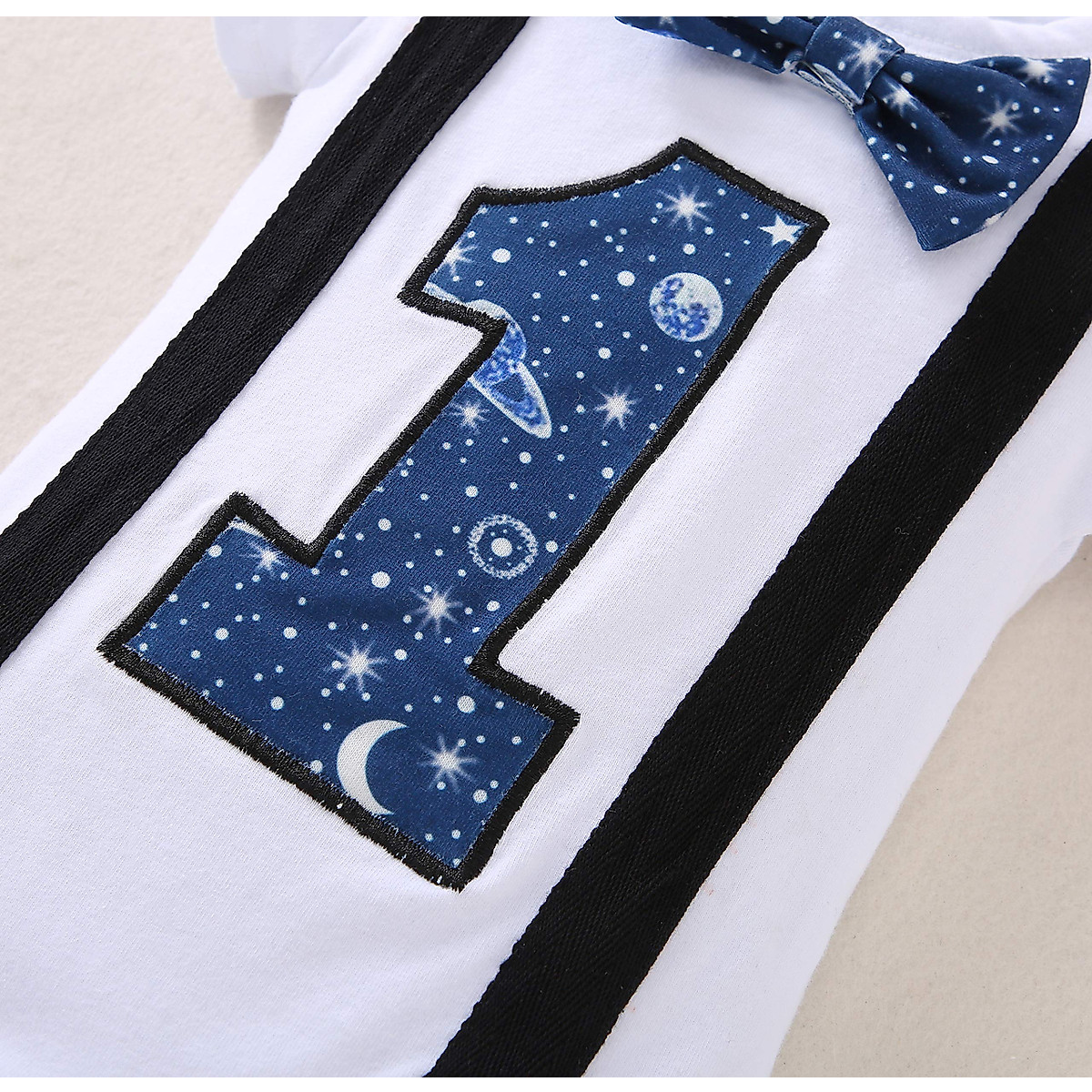 Baby Clothes 1st Birthday Outfits Short Long Sleeve Romper Pants Suspenders Strap Outfits Toddler Boy First Sets Blue