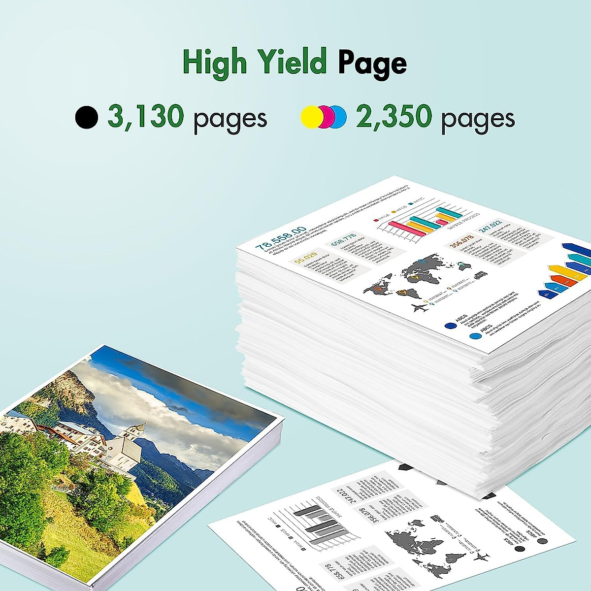 067H 067 Toner Cartridge, Compatible with Canon 067H Toner and Canon 067 Toner, Works with MF656Cdw, MF654Cdw, MF653Cdw, LBP633Cdw and LBP632Cdw Printers (Black Cyan Magenta Yellow)