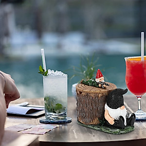 MOOTKA Gnome Gun Ashtray, Smoking Ash Tray with Lid, Ashtrays for Cigarettes as Handmade Home Decor Outdoor Use, Cool Resin Windproof Ashtrays Ash Tray Sets in Office Bar Hotel