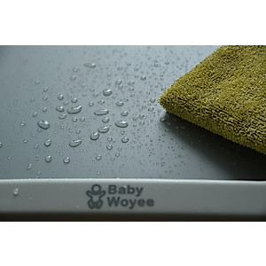 Baby Woyee Duraking Pro 4 in 1 Baby Changing pad Washable Portable Diaper Toy bar Changing Tray Non-Slip no Stain Waterproof Changing Table (Gray)