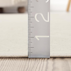 Abani Regal Cream Area Rug - 9 x 12 - for Living Room, Bedroom - Tone-on-Tone Vintage Design - Soft, Durable, and Easy to Clean