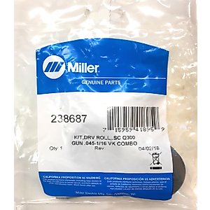 Miller Electric 238687 KIT,DRIVE ROLL SC Q300 GUN .045-1/16 VK COMBO 7159