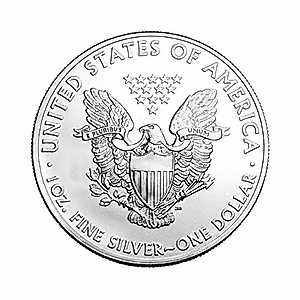 1986 - Present (Random Year) 1 oz American Silver Eagle Coin Brilliant Uncirculated (Type 1 or 2) with Certificate of Authenticity $1 BU