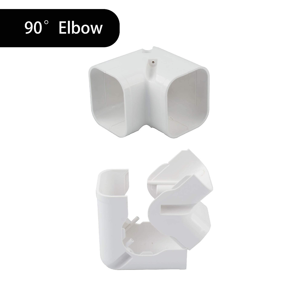 AC Parts 3" W 14Ft Air Conditioner Decorative PVC Line Cover Tubing Kit for Ductless Mini Split Central Air conditioner & Heat Pump Systems