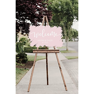 Wooden Easel - Wedding Sign Stand - Floor Easel For Welcome Sign - Large Art Display - Event Signage Holder (68" tall)