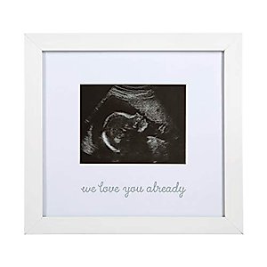 Kate & Milo We Love You Already Ultrasound Picture Frame, Keepsake Sonogram Frame, Expecting Parent Gift, White