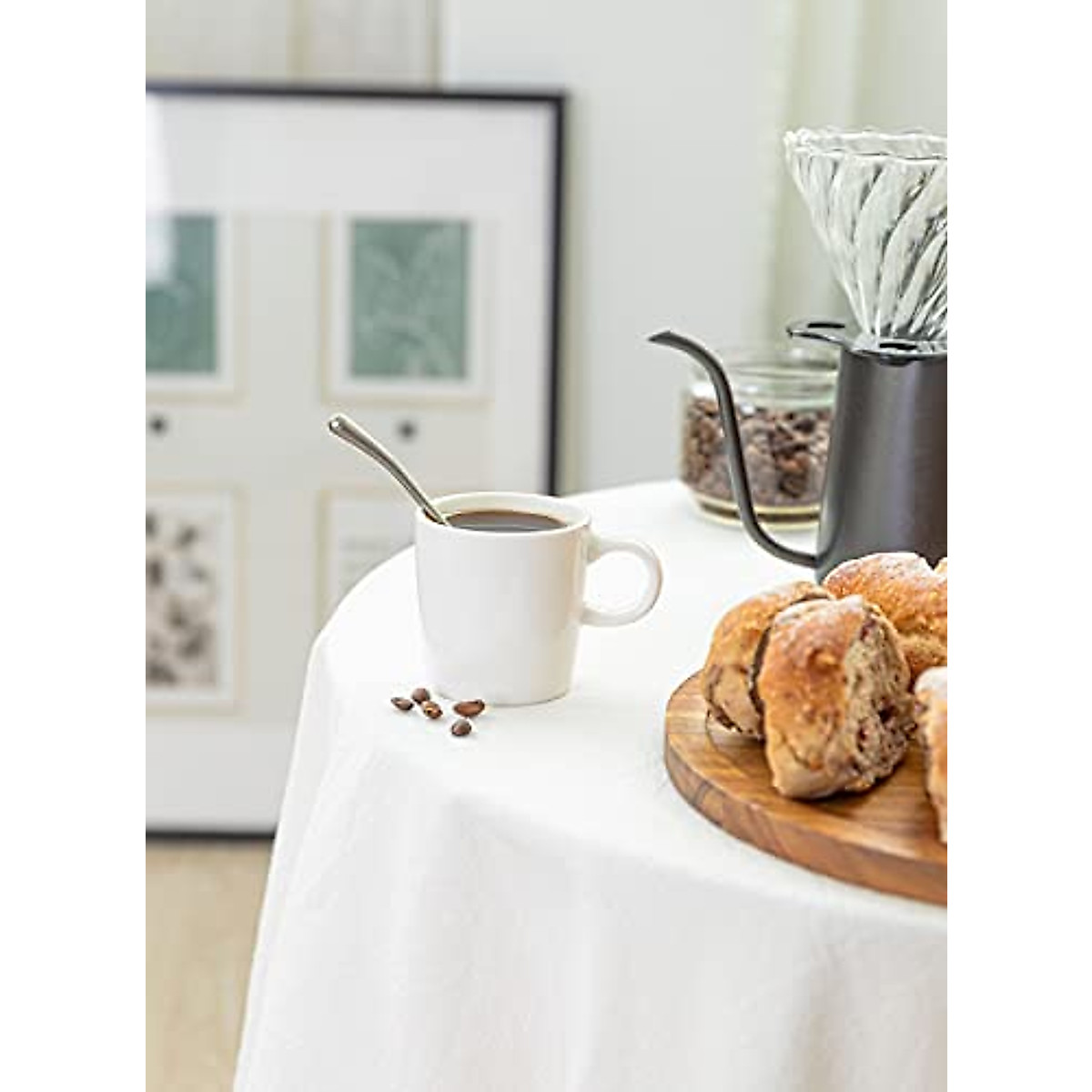 Sweese 3.5oz Porcelain Espresso Cups Set of 4, Mini Coffee Mugs Demitasse Cups - White (409.401)