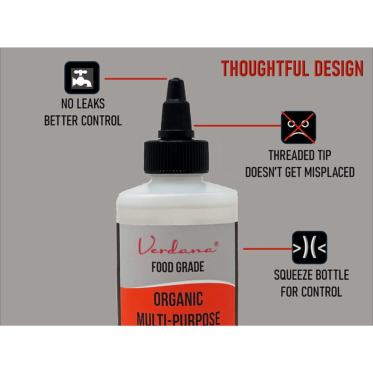 Verdana Organic Multipurpose Lubricant Oil – Food Grade Kosher, Non-GMO – NSF H1 – Light Machine Oil and Rust Corrosion Preventor Inhibitor – Household Industrial – Petroleum Free – 8 Fl Oz