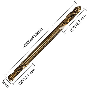 Eagles Double Ended Drill Bit Set - Pack of 10 HSS M35 1/8" Cobalt Twist Drill Bits