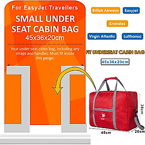 Bago Personal Item Travel Bag For Airlines - Fits As 18x14x8 inches Travel Bag Spirit & Frontier Airlines - Foldable Duffle Bag For Travel - Personal Item Bag Small Carry On Bag For Air Travel