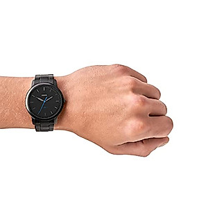 Fossil Men's Minimalist Quartz Stainless Steel Three-Hand Watch, Color: Black (Model: FS5308)