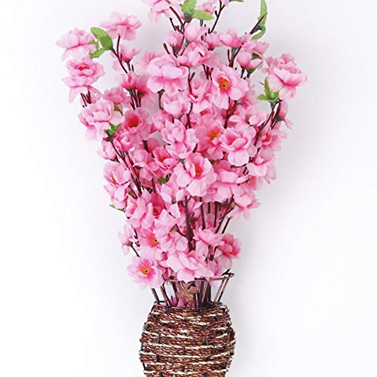 DOITOOL 6pcs Peach Flower Bouquet Flower Hanging Vine Cherry Blossom Tree Stems Fake Cherry Blossoms Artifical Flowers Flowers Decorative Flowers Pink Vase Household Bride Fake Plant