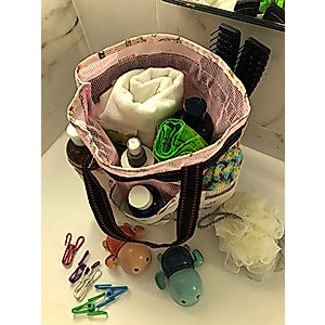 ROMYtendency Shower Caddy Tote Bag - Toiletry Mesh Storage with Shower ball set