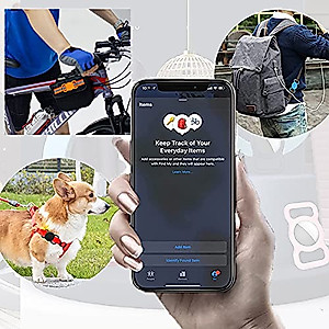 2-Pack Dog Collar Holder Compatible with AirTag, Soft Silicone Waterproof Case for Apple Air Tag Tracker Kids School Bag & Backpack & Dog Pet Collar Loop Holder (Orange/Blue)