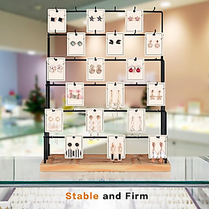 GEAMSAM Earring Display Stands for Selling, 36 Hooks Earring Holder Organizer, Jewelry Display for Vendors Earring Cards, Bracelets, Rings, Necklaces, Keychains Retail