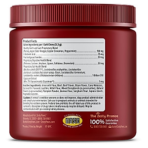 Zesty Paws Chew No Poo Bites for Dogs - Stool Eating Deterrent Soft Chews for Dogs - Gut, Periodontal & Immune System Support - Premium DE111 Bacillus subtilis Probiotic - AE Bison - 90 Count