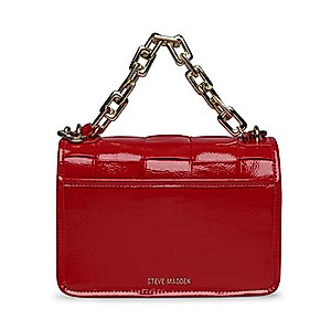 Steve Madden Matters Patent Woven Crossbody, Red