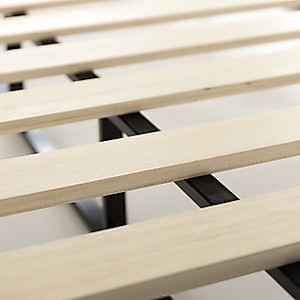 ZINUS Metal Box Spring with Wood Slats, 9 Inch Mattress Foundation, Sturdy Steel Structure, Easy Assembly, California King