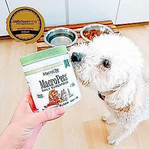 MacroLife Naturals MacroPets Greens Superfood Supplement Powder Topper for Dog Cat Small Mammal, Natural Nutrition Boost Probiotics Digestive Enzymes Vitamin E - Immune Gut Health & Energy - 6.35oz
