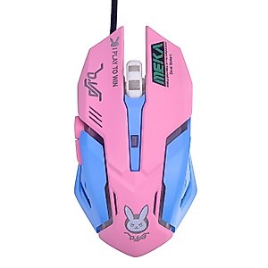TOMLFF OW Mouse Breathing LED Backlit Gaming Mouse Genji Reaper Wired USB Computer Mouse for PC& Mac E-Sports Gamers