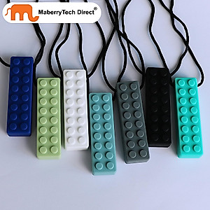 Chew Necklace, Silicone Chew Necklaces for Sensory Kids and Adults, 4 Pack Mouth Fidgets Chewy Necklace Sensory Chew Toys for Boys Girls with Autism Anxiety ADHD, BPA Free