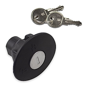 GKmow Pack-1 Locking Fuel Tank Gas Cap, Lock Filler Plug for Edge Escape Expedition Explorer F150 Fiesta Flex Focus Fusion Taurus # 8U5Z-9C268-B (Black)