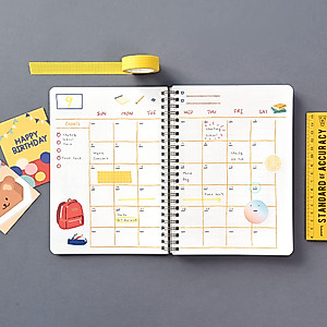 Monolike Ordinary days 4 Month Study Planner, School bag - Academic Planner, Weekly & Monthly Planner, Study plan