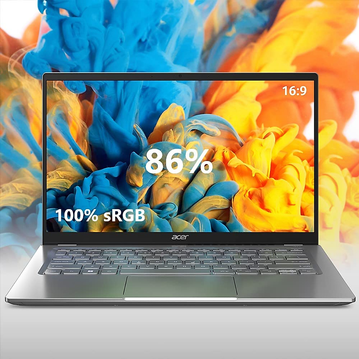 Acer Swift 3 SF314-44-R3ZM Laptop | 14" Full HD IPS | 100% sRGB | AMD Ryzen 5 5625U Hexa-Core Processor | AMD Radeon Graphics | 16GB LPDDR4X | 512GB SSD | Wi-Fi 6E | Backlit Keyboard | Windows 11