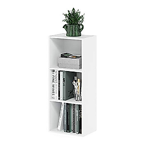 Furinno Luder Bookcase / Book / Storage , 3-Tier, White