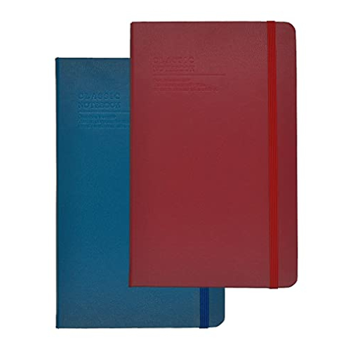Hardcover Classic Notebook, 2 Pack, Journal, Total 240 Sheets/480 Pages, Perfect Notebooks for Work, Travel, College, Business