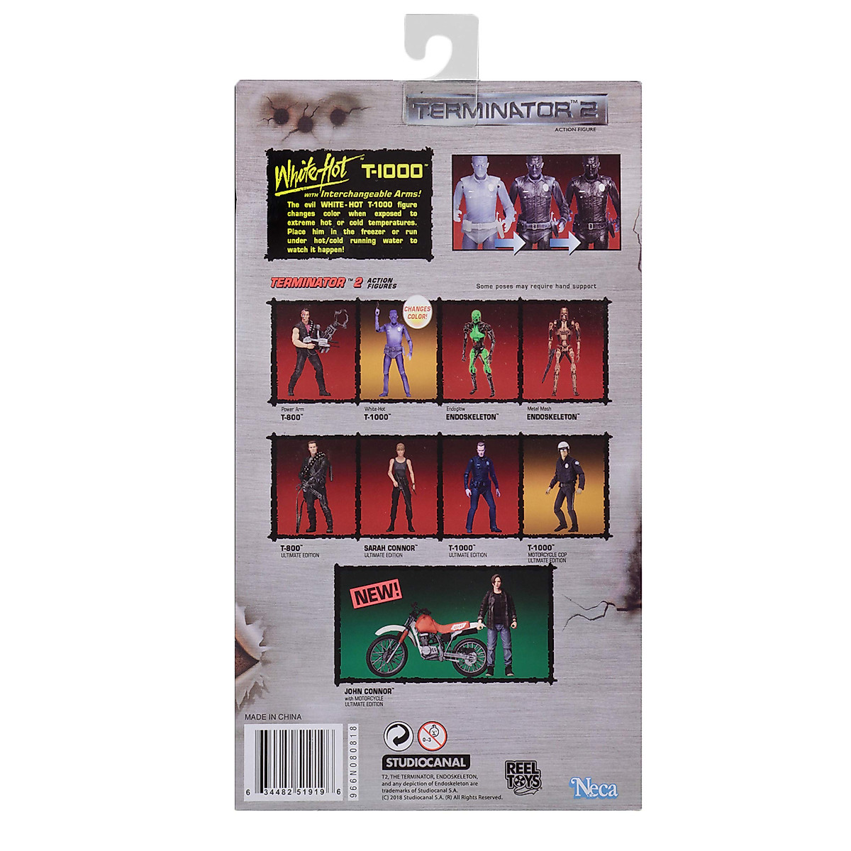 NECA - Terminator 2-7" Scale Action Figure - Kenner Tribute - White Hot T-1000