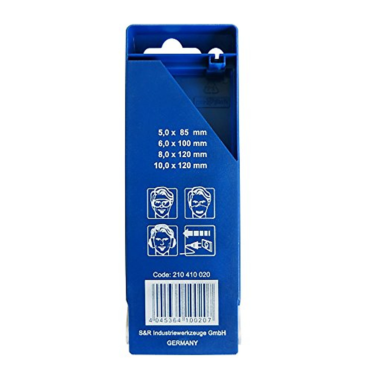 S&R Concrete Stone Masonry Drill Bit Set Made in Germany, 4 Pieces, 5 x 85/6 x 100/8 / 10 x 120 x 120 mm/Professional Quality