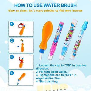 40 X 32 in Water Doodle Mat Water Graffiti Pad Creative Watercolor Pad Kids Toy Boys Girls Drawing and Writing Drawing Pad (Large)